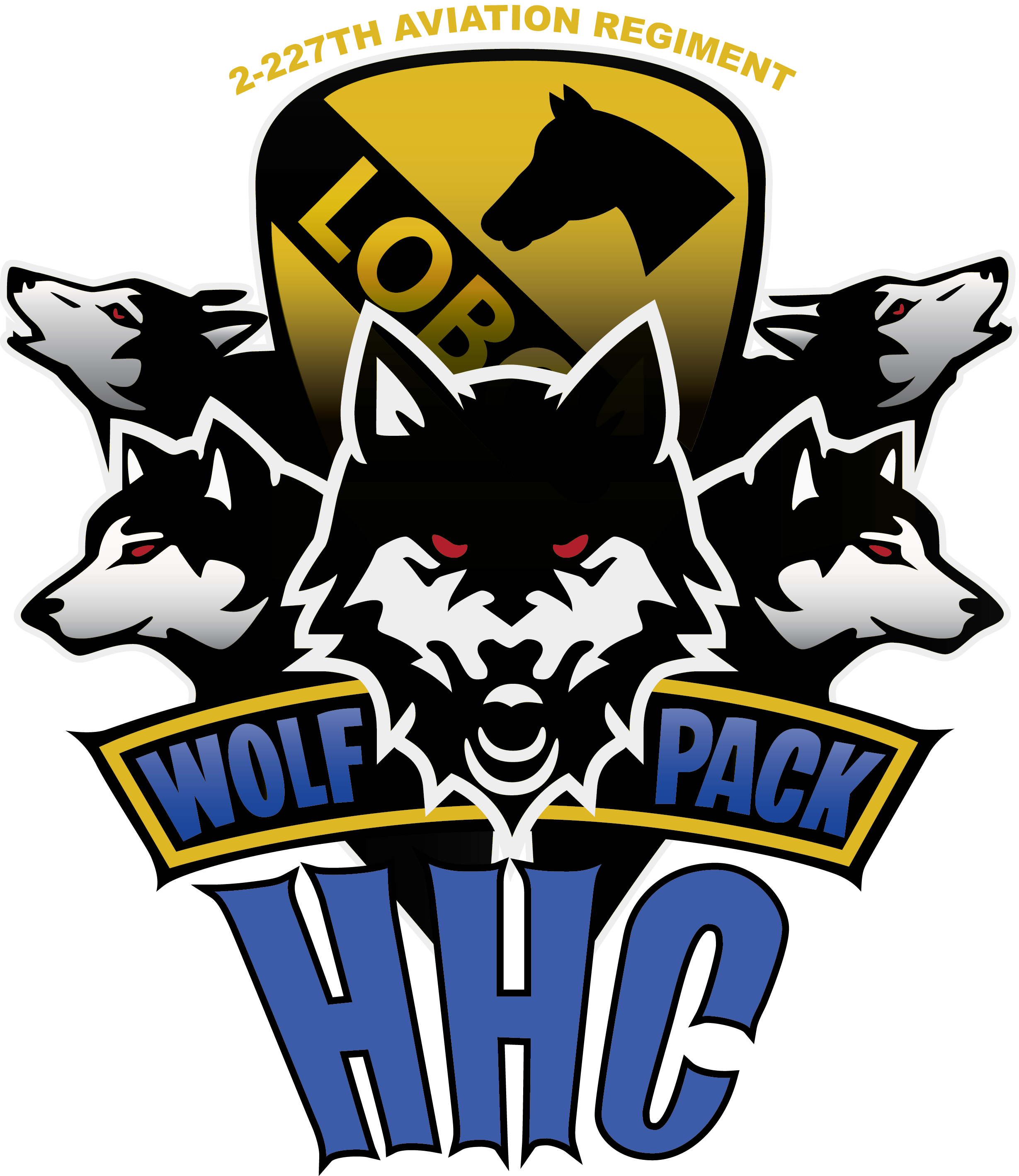 HHC, 2-227 GSAB "Wolfpack" | Military Unit Apparel| Brotallion – Brotallion LLC