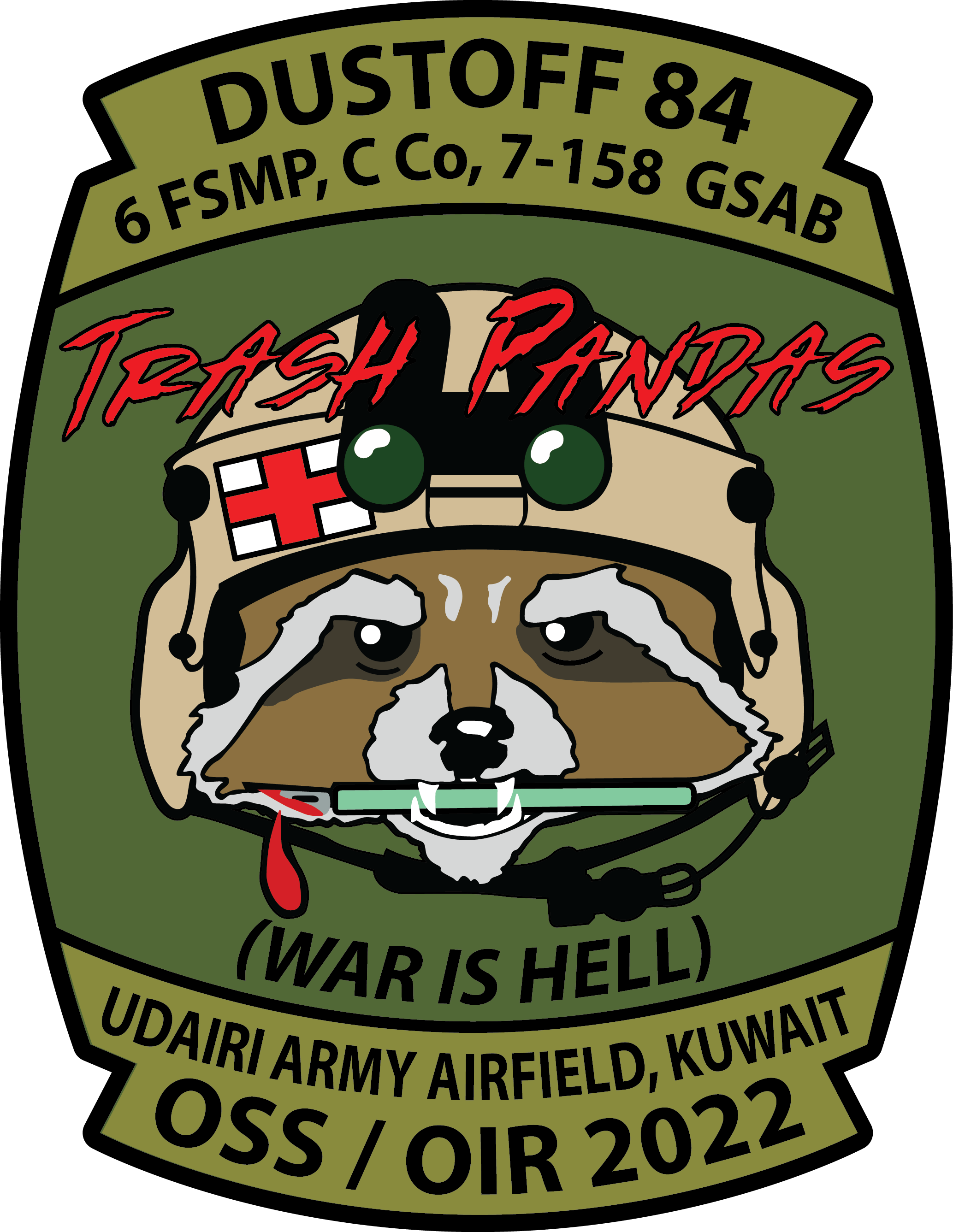 6 FSMP, C Co, 7-158 GSAB "Trash Pandas" | Military Unit Apparel ...