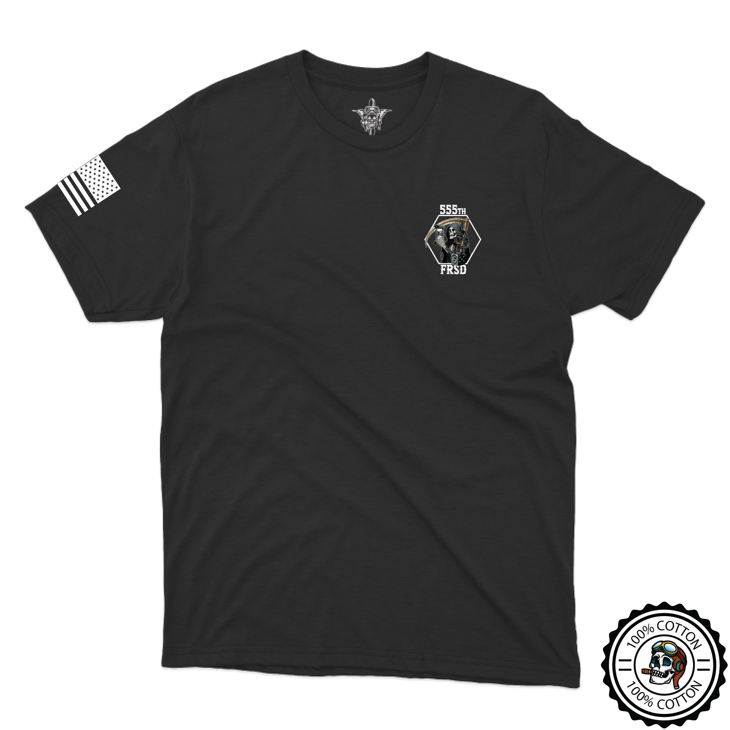 555th FRSD "Triple Nickel" w/Flag T-Shirt | Brotallion – Brotallion LLC