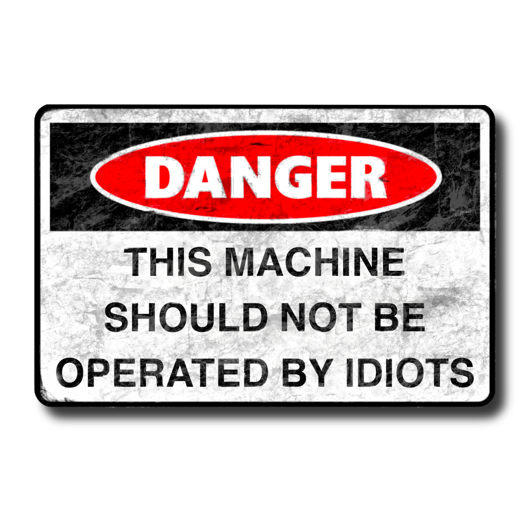 Idiot DANGER Sticker – Brotallion LLC